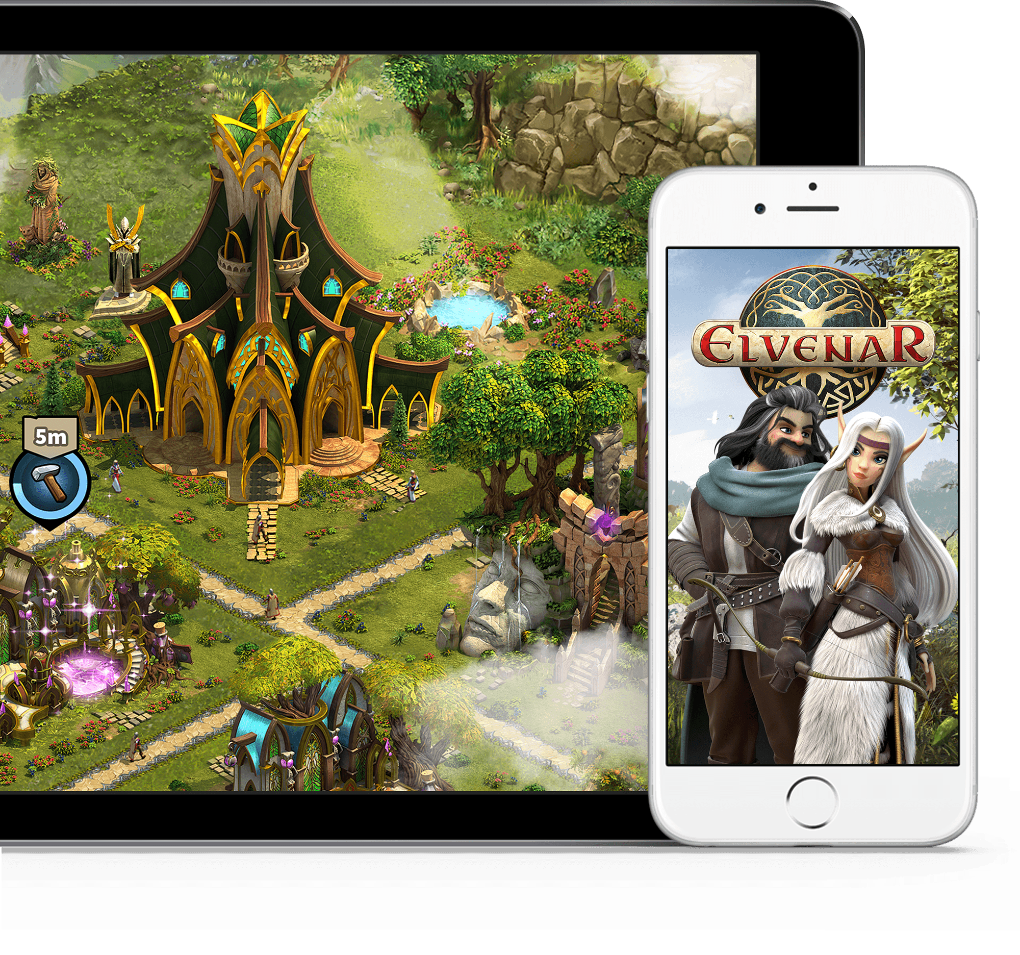 Elvenar - Spel om een fantasiestad te bouwen met elven en mensen